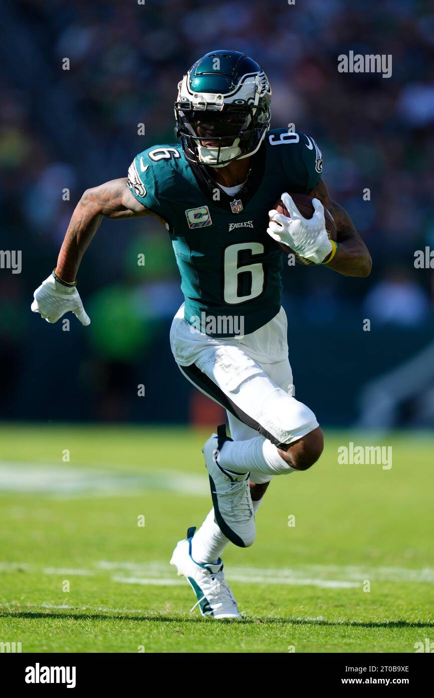 Philadelphia Eagles' DeVonta Smith in action during an NFL football ...