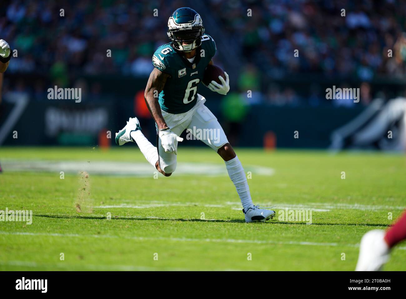 Philadelphia Eagles' DeVonta Smith in action during an NFL football ...