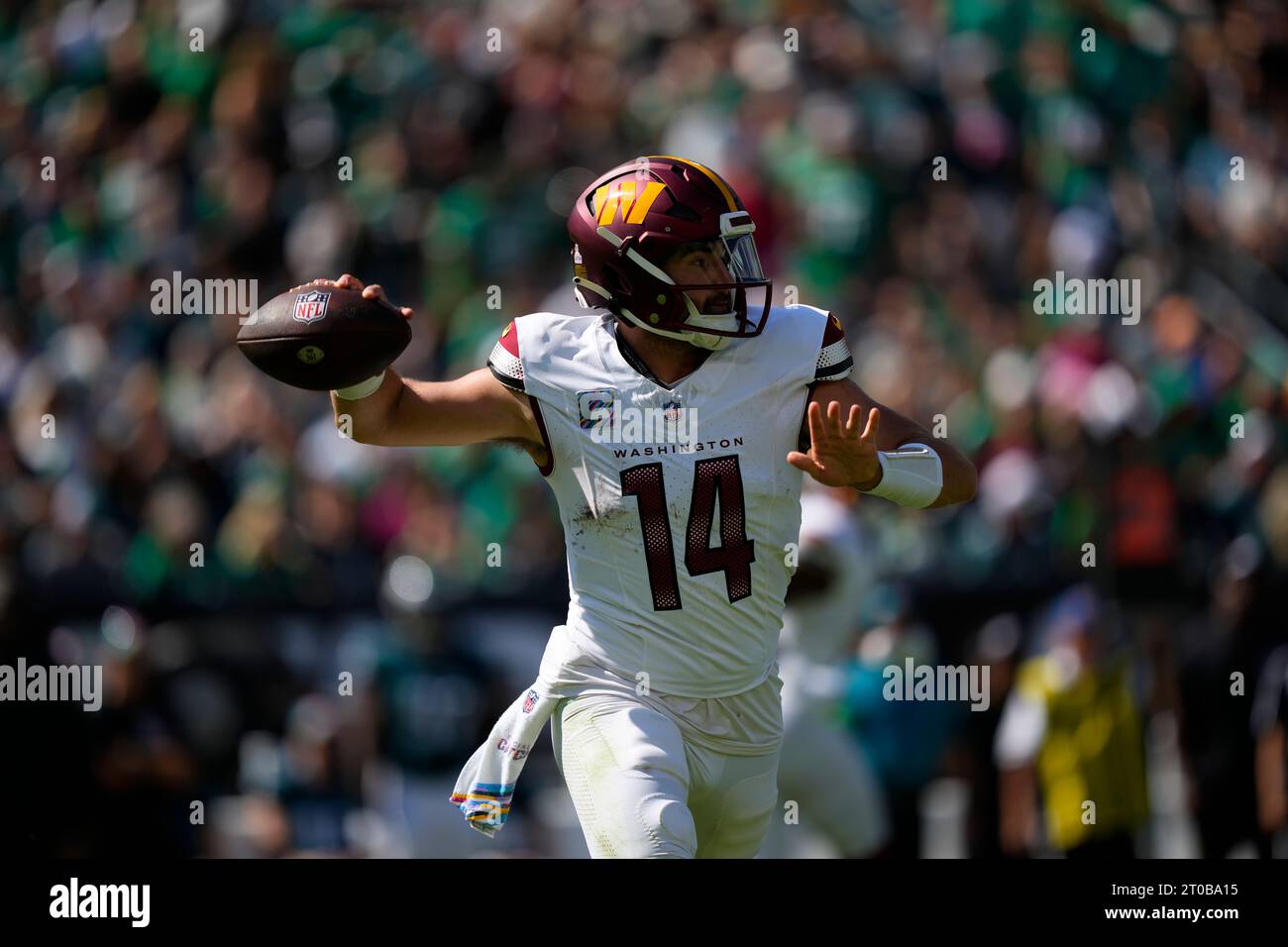 Washington Commanders quarterback Sam Howell in action during an NFL ...