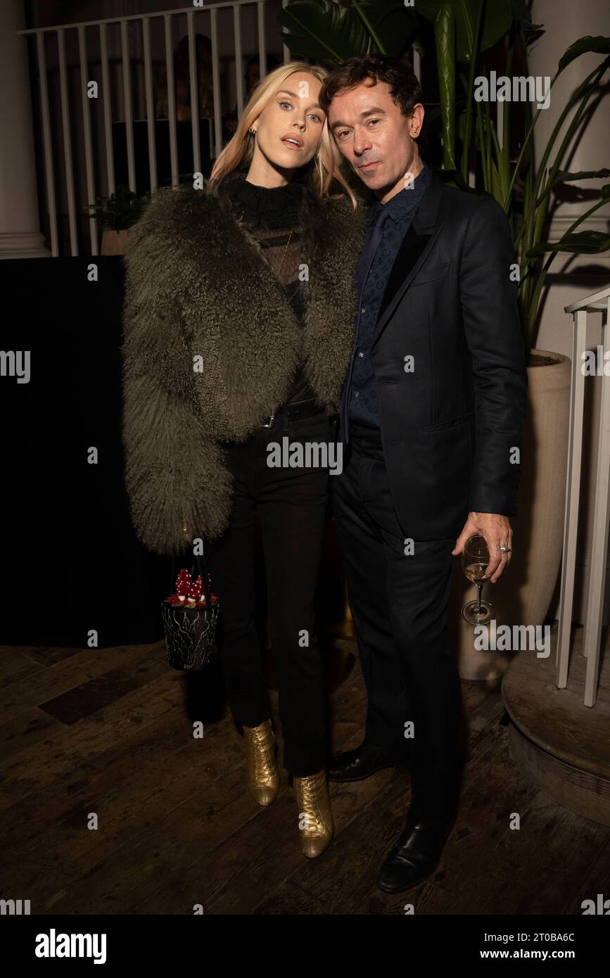 Mary Charteris, left, and Robbie Furze attend the Robbie Furze and ...