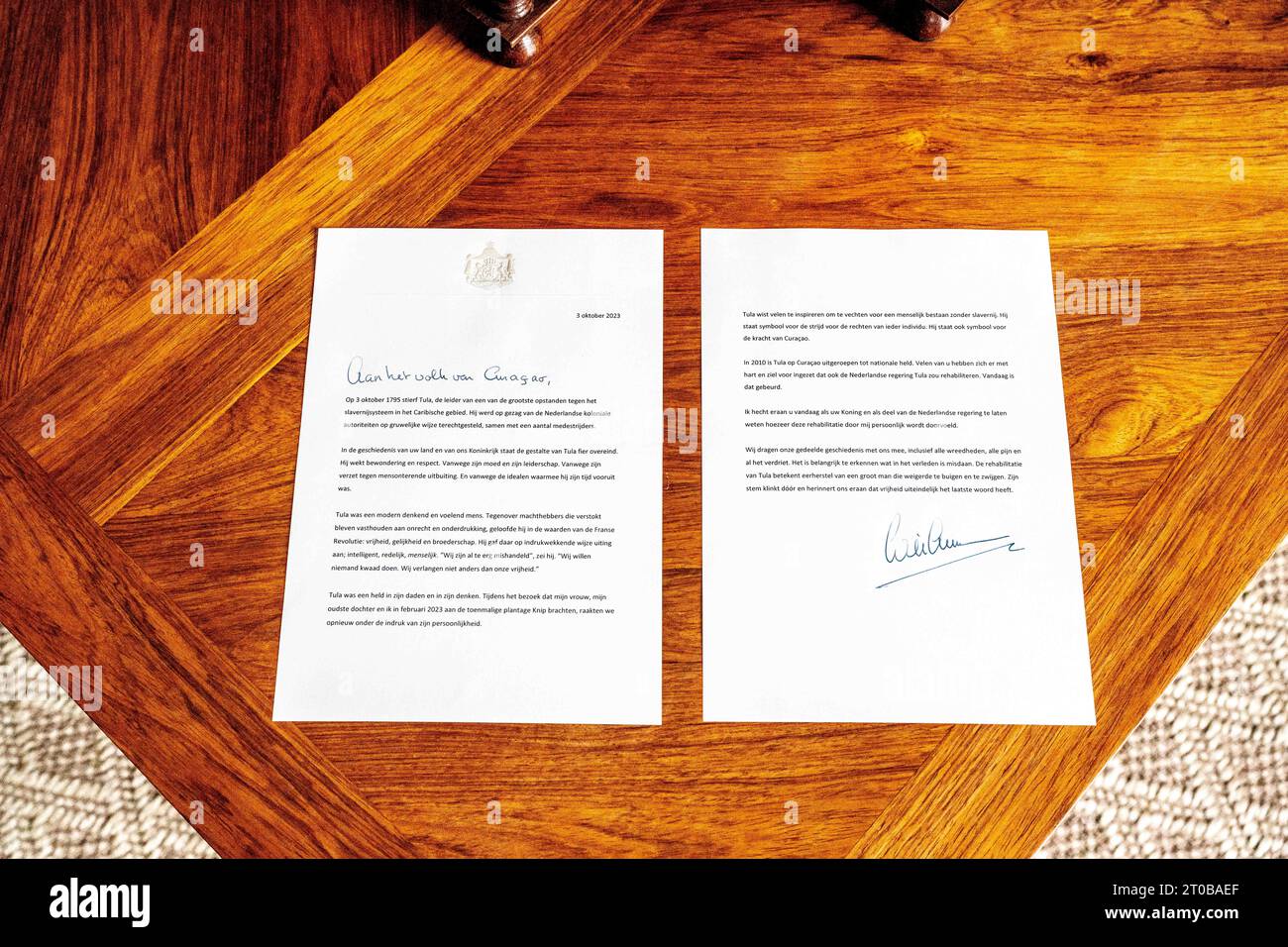 THE HAGUE - King Willem-Alexander signed a letter to the people of ...