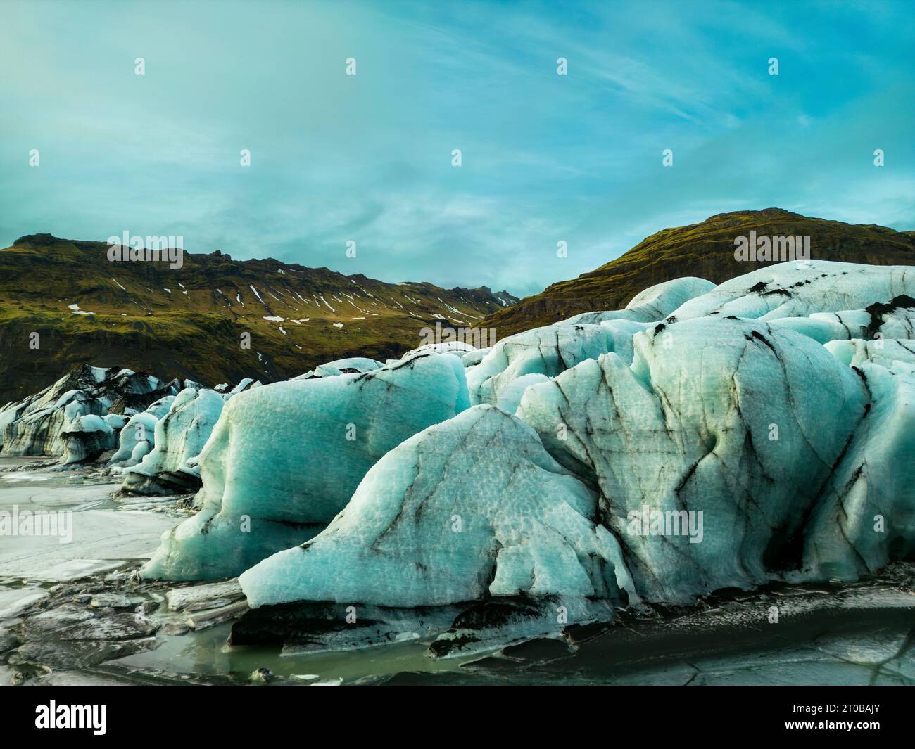 Drone shot majestic icebergs hi-res stock photography and images - Alamy