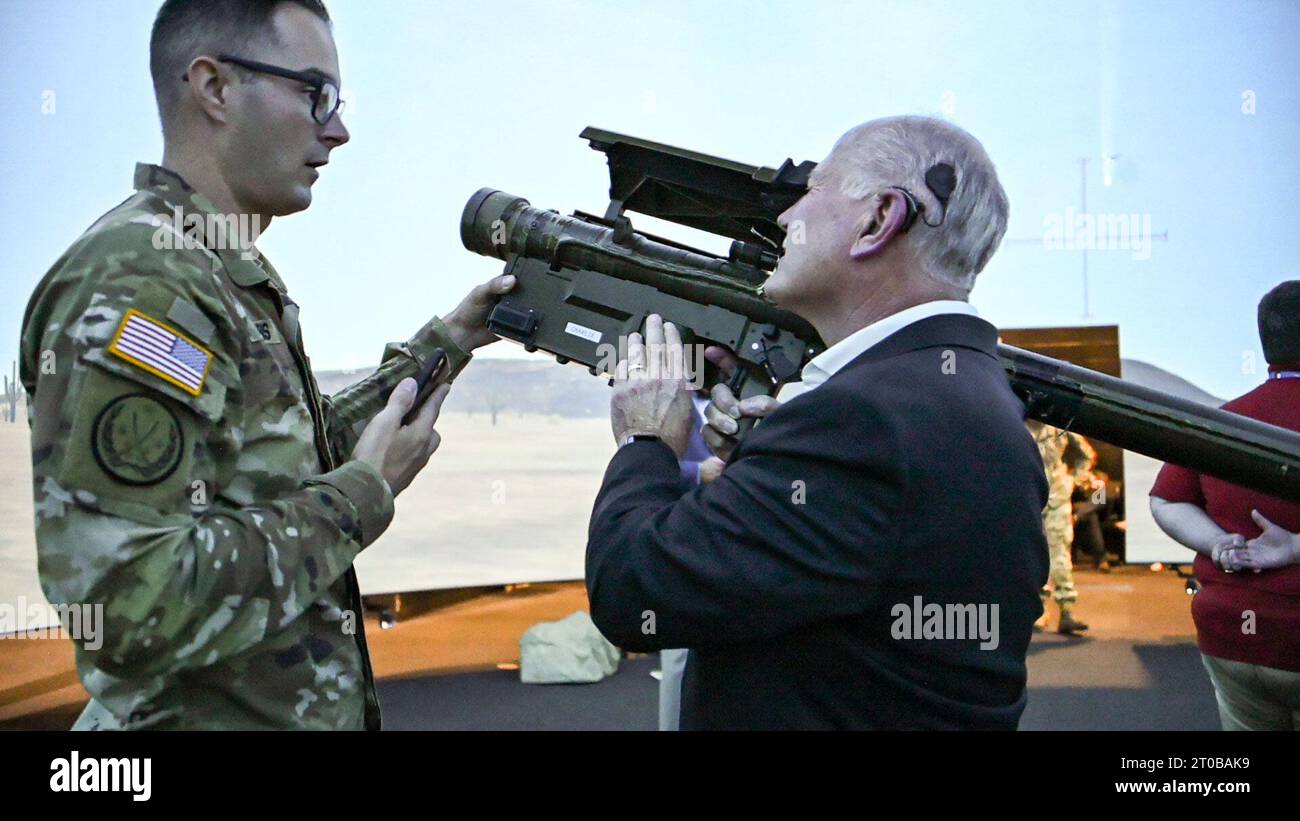 Fort Sill, Oklahoma, USA. 4th Oct, 2023. City of Lawton Mayor STAN ...