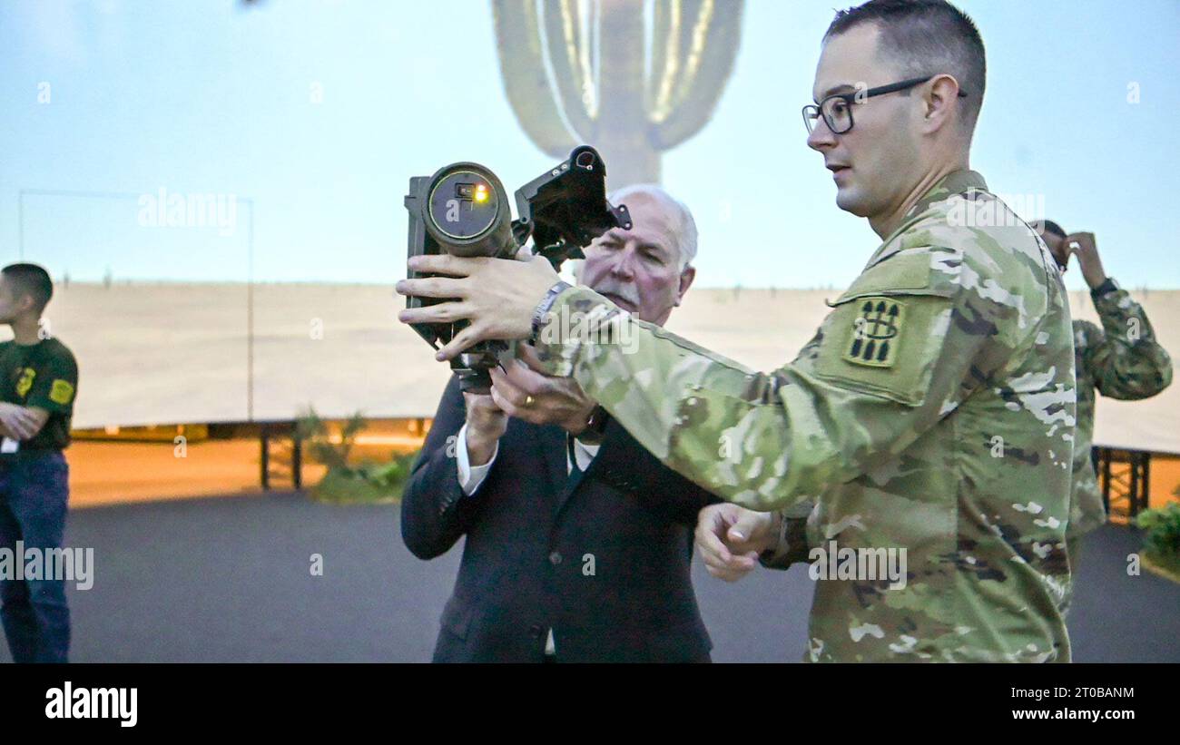 Fort Sill, Oklahoma, USA. 4th Oct, 2023. City of Lawton Mayor STAN ...