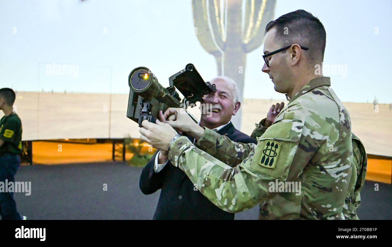 Fort Sill, Oklahoma, USA. 4th Oct, 2023. City of Lawton Mayor STAN ...