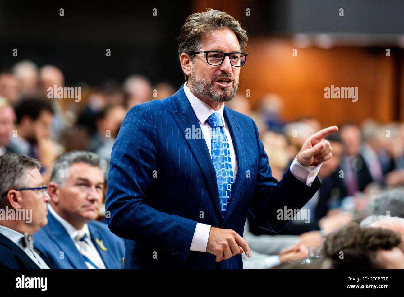 Ottawa, Canada. 05th Oct, 2023. Conservative MP Kyle Seeback rises ...