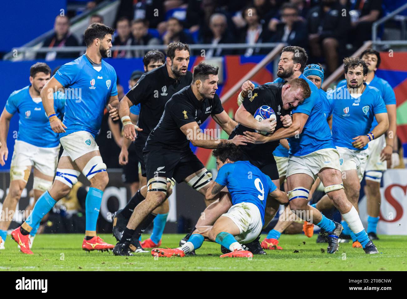 Lyon, France. 5th Octoberr, 2023. Fletcher Newell of New Zealand is ...