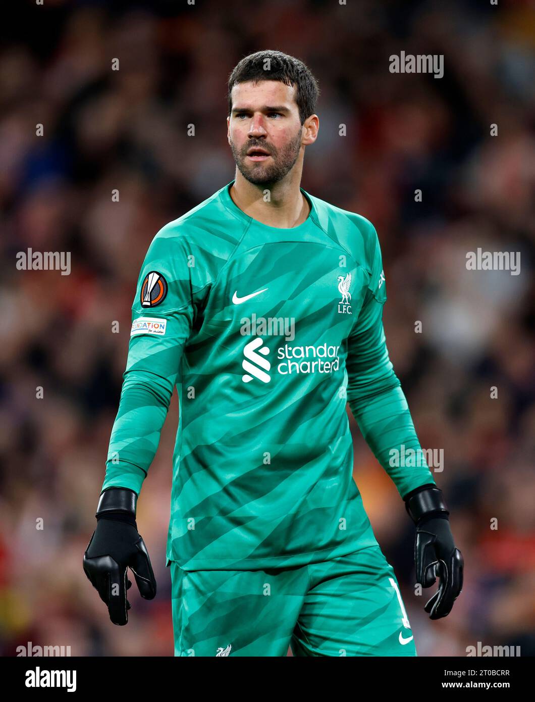 Liverpool goalkeeper Alisson Becker during the UEFA Europa League Group ...