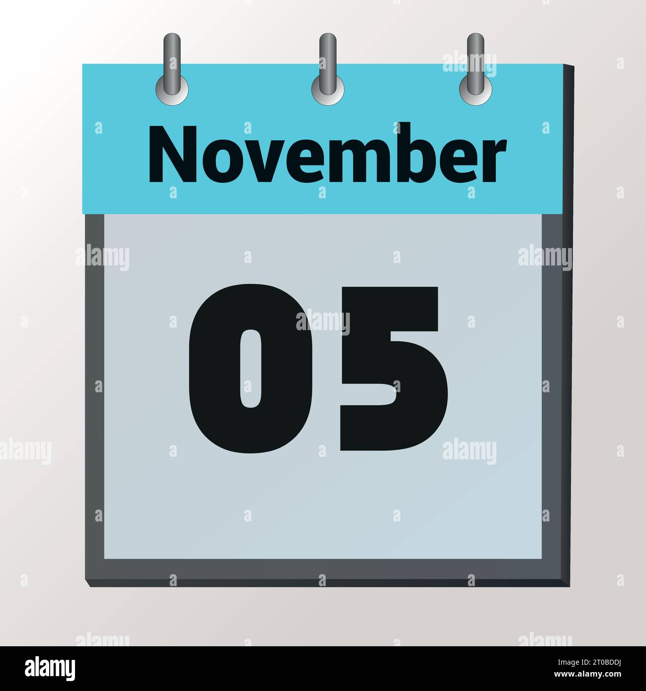 day on the calendar, vector image format, November 05 Stock Vector ...