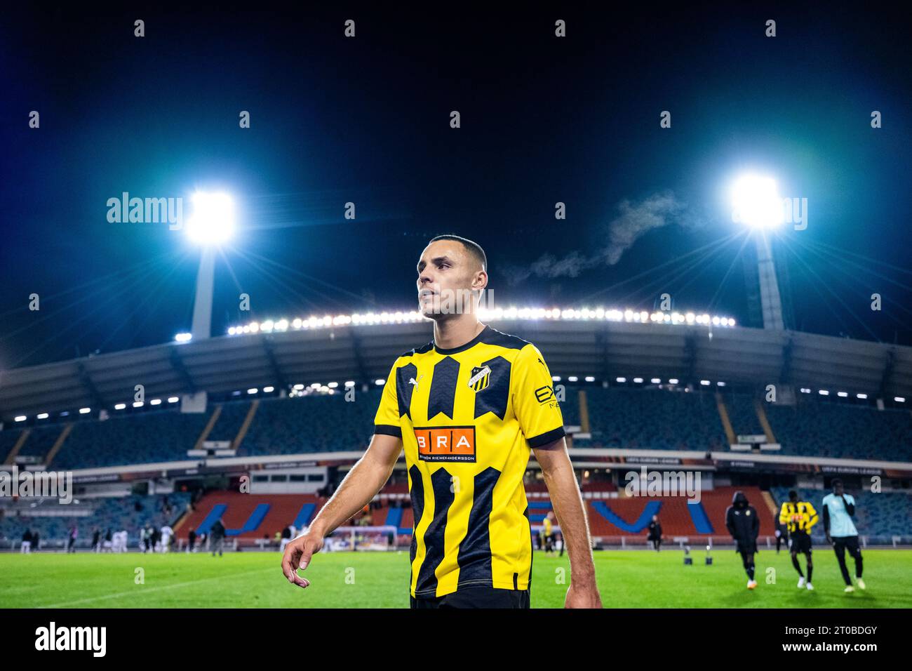 Gothenburg, Sweden. 05th Oct, 2023. 231005 Ali Youssef of Häcken looks ...