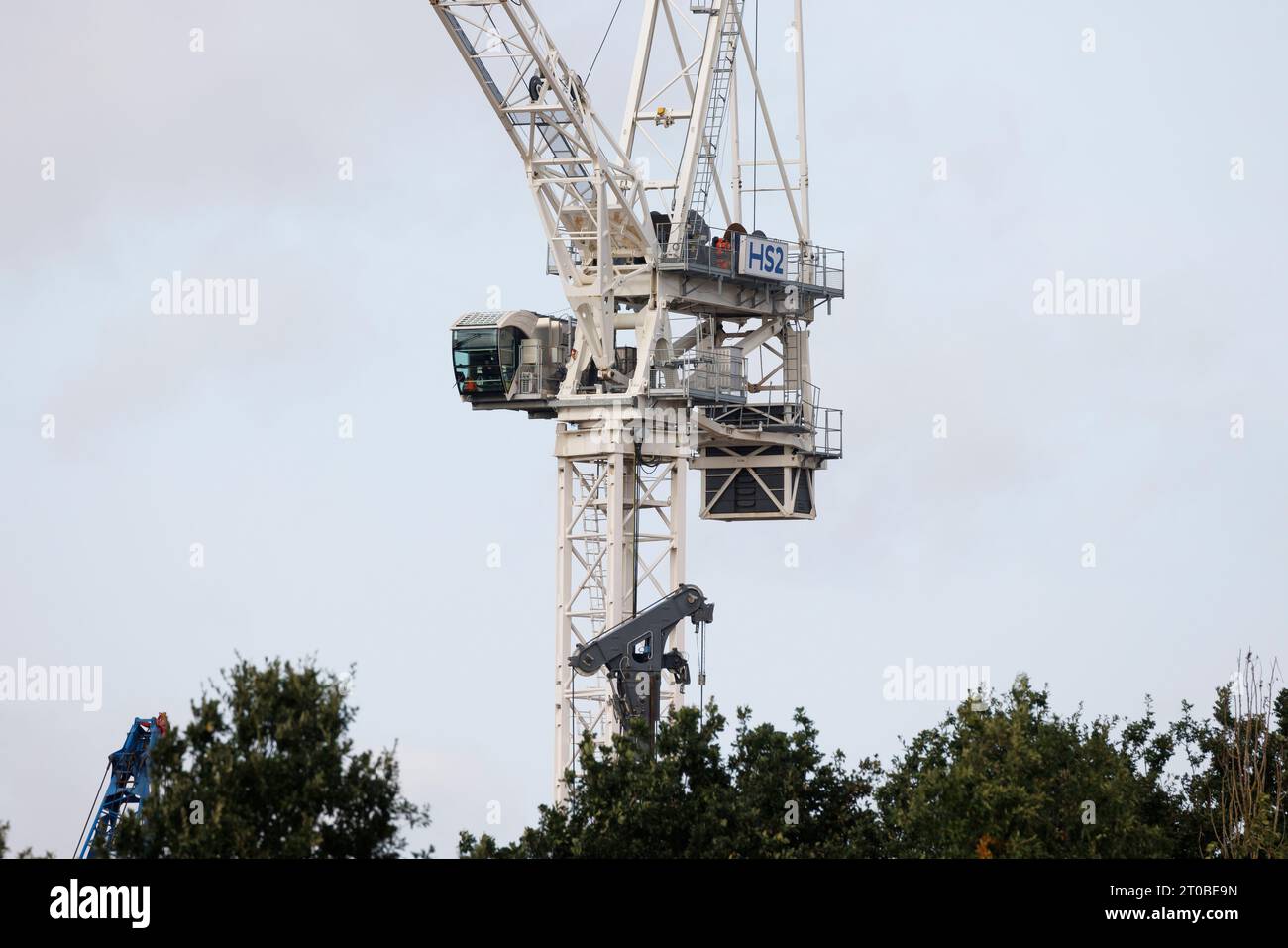 A crane on the HS2 site at Old Oak Common which is a new super-hub ...