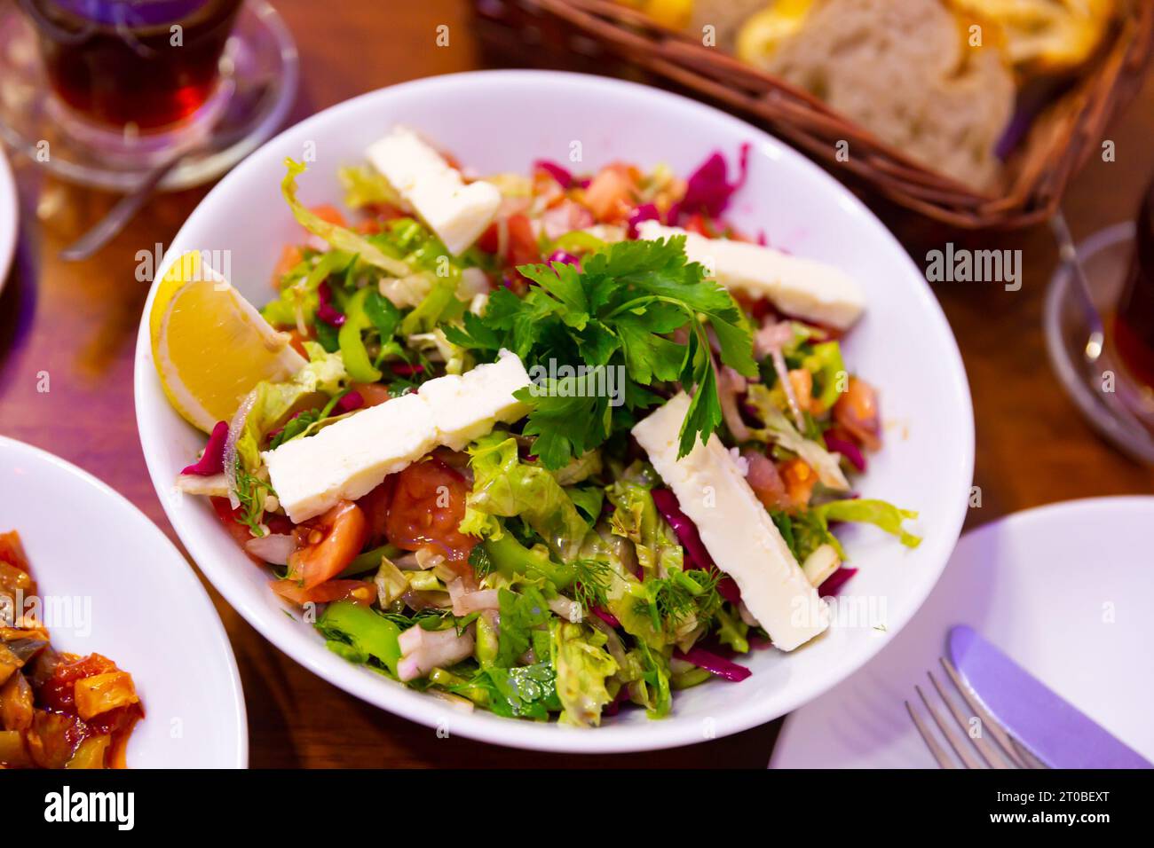 Turkish traditional choban salad Stock Photo - Alamy