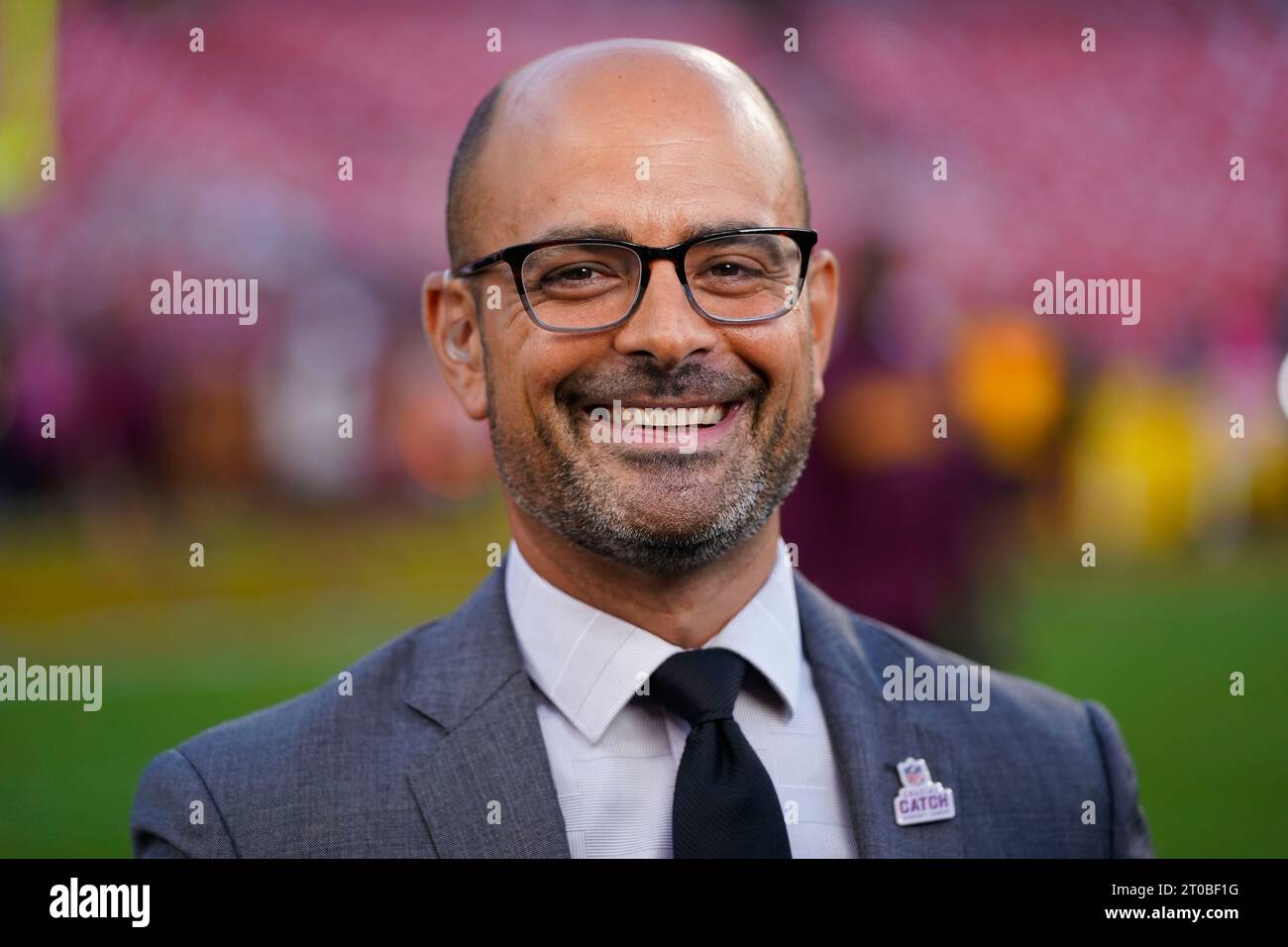 NFL Network Talent Mike Garafolo reports from the sidelines prior to ...