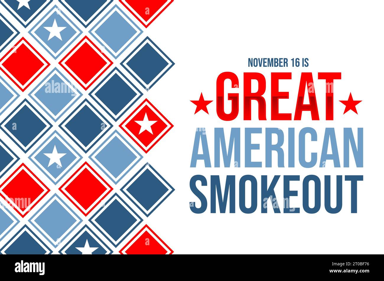 Great American Smokeout Day background design with colorful boxes ...