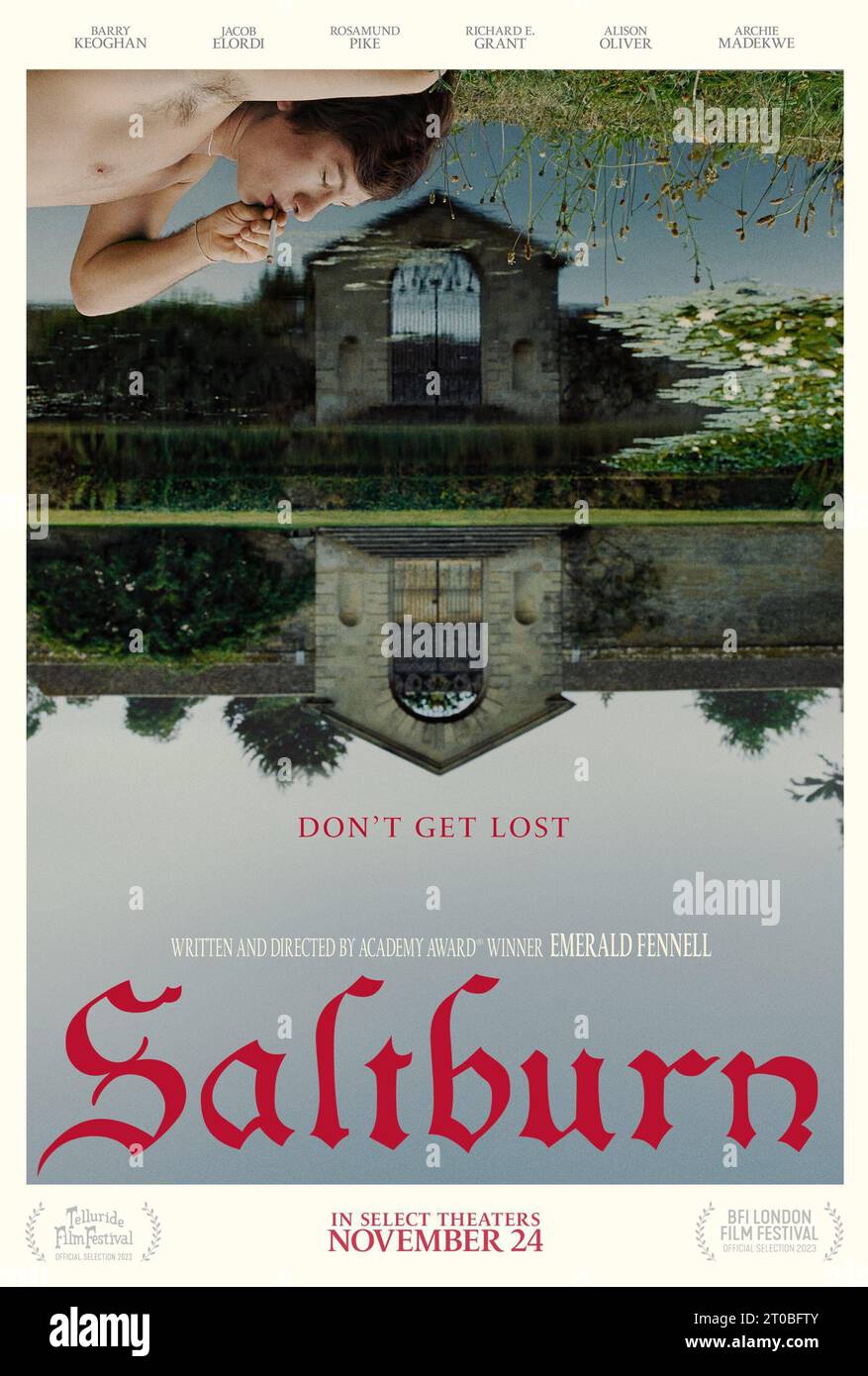 SALTBURN, poster, Barry Keoghan, 2023. © Amazon Prime Video / Courtesy ...