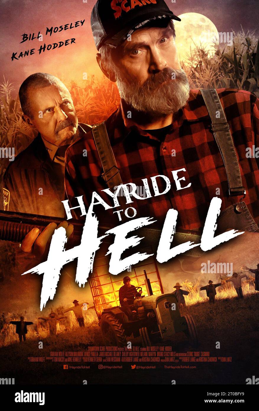 HAYRIDE TO HELL, poster, from left: Kane Hodder, Bill Moseley, 2023 ...