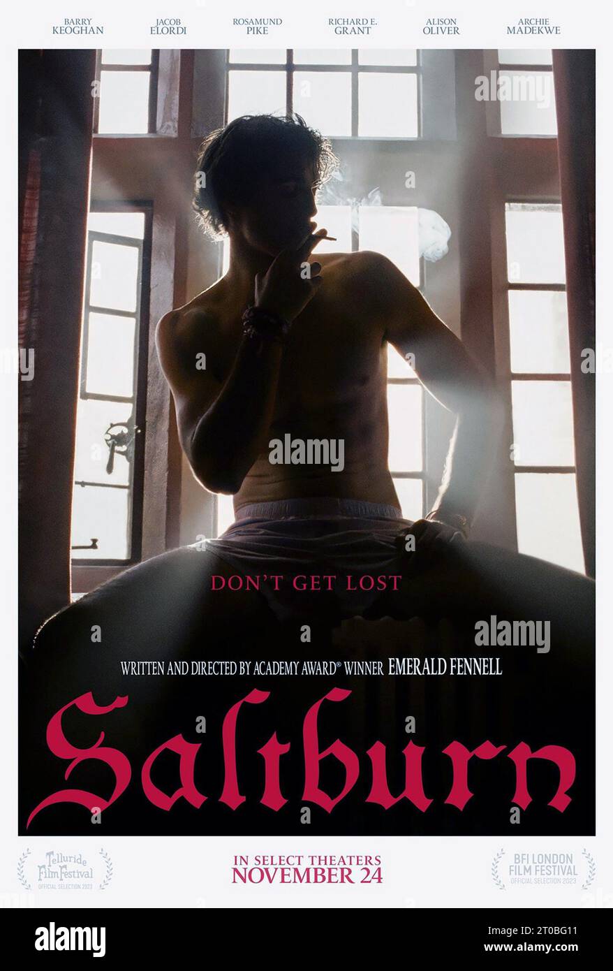 SALTBURN, poster, Jacob Elordi, 2023. © Amazon Prime Video / Courtesy ...
