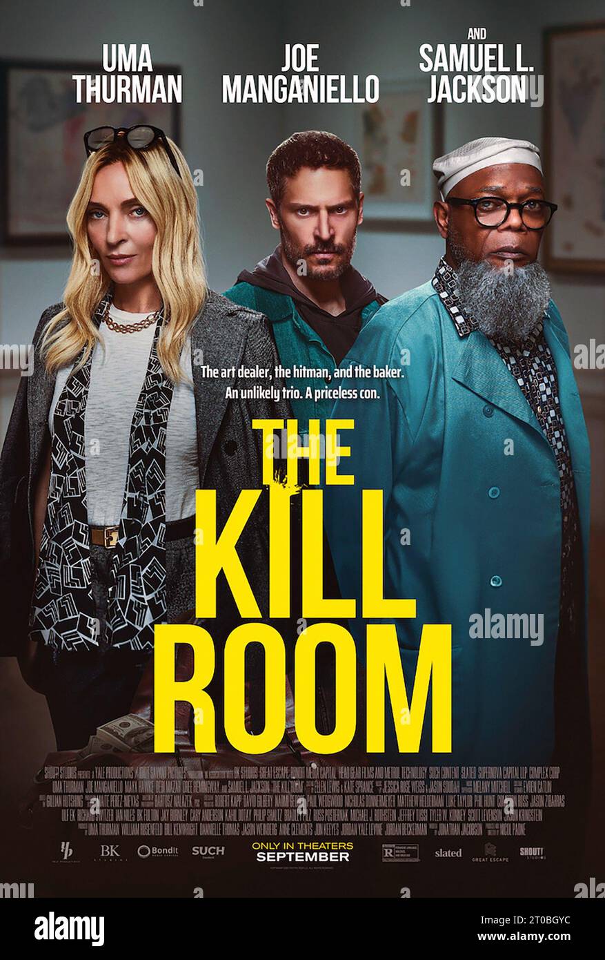 THE KILL ROOM, US poster, from left: Uma Thurman, Joe Manganiello ...