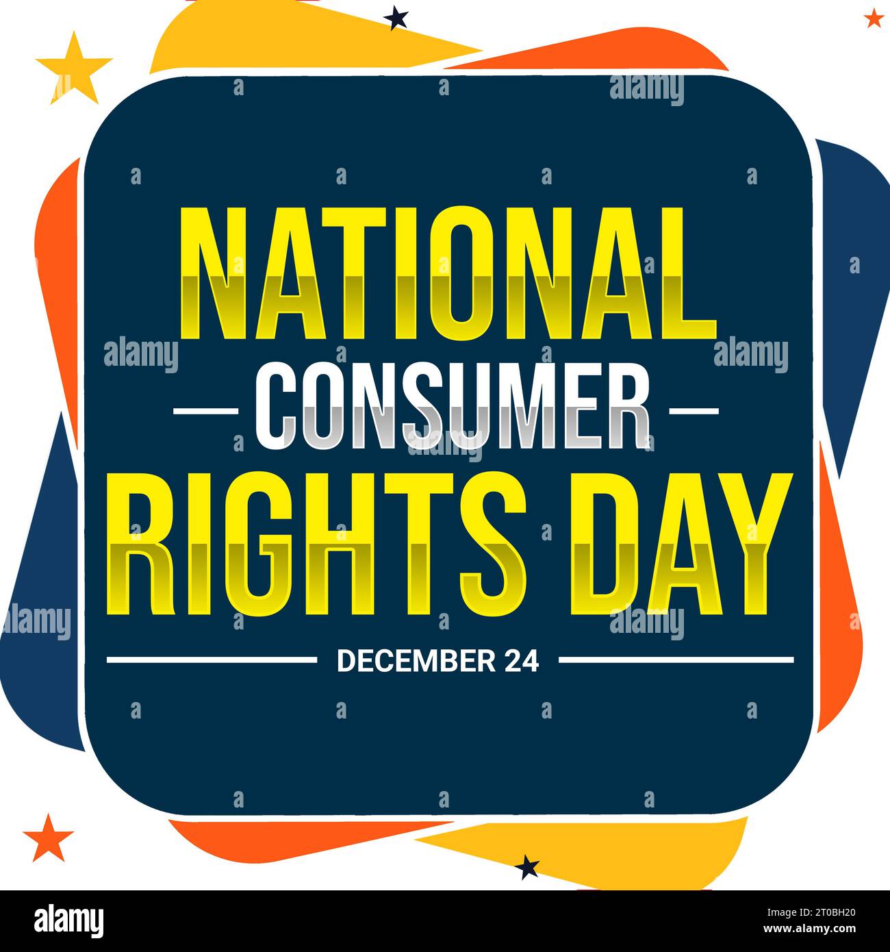 National Consumer Rights Day background in colorful minimalist shapes ...