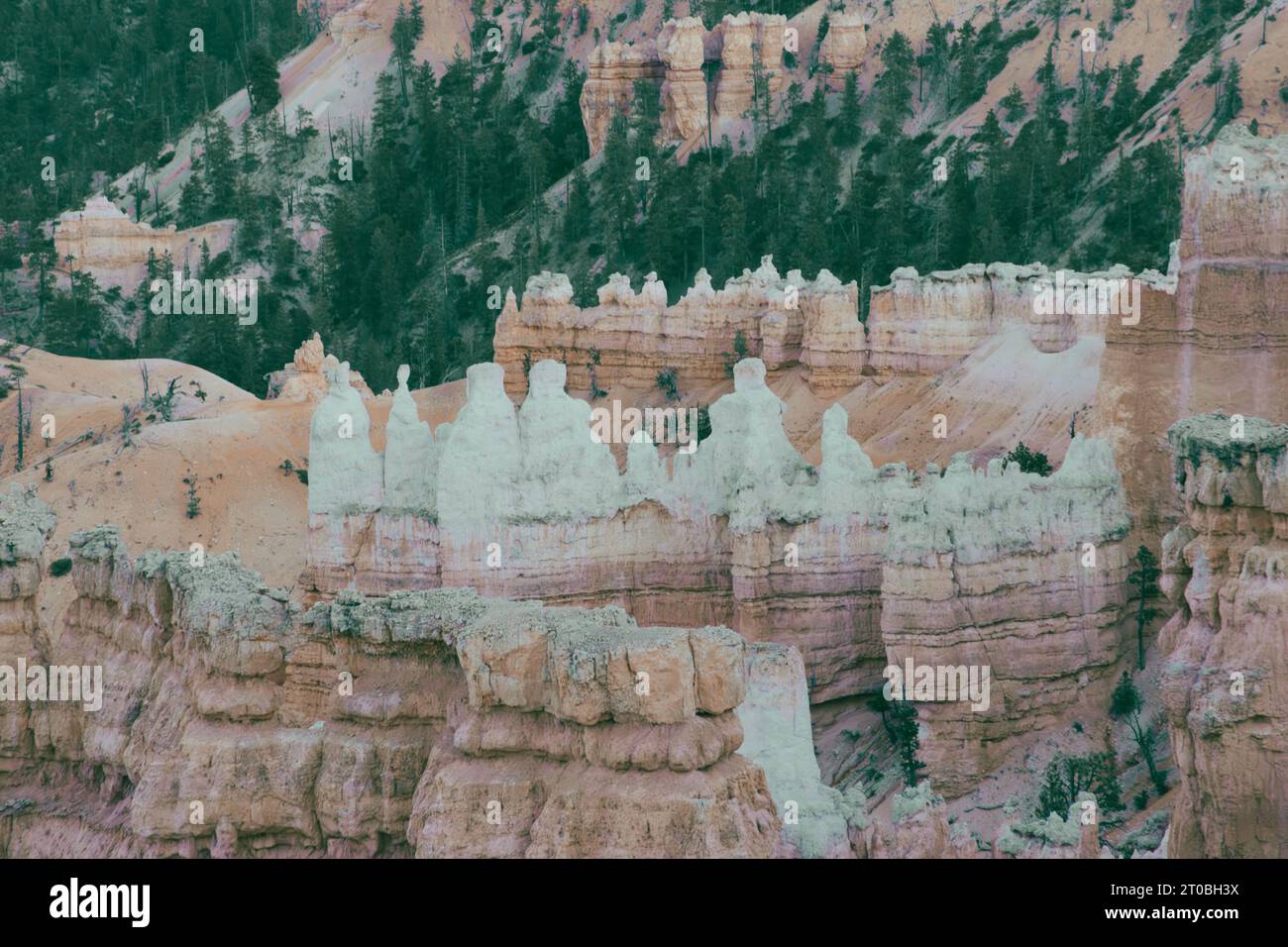 View of rock formation in Bryce Canyon national park, from sunset point ...
