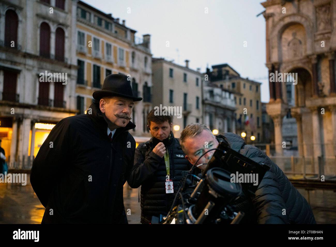 A HAUNTING IN VENICE, director Kenneth Branagh (left), on set, 2023. ph ...