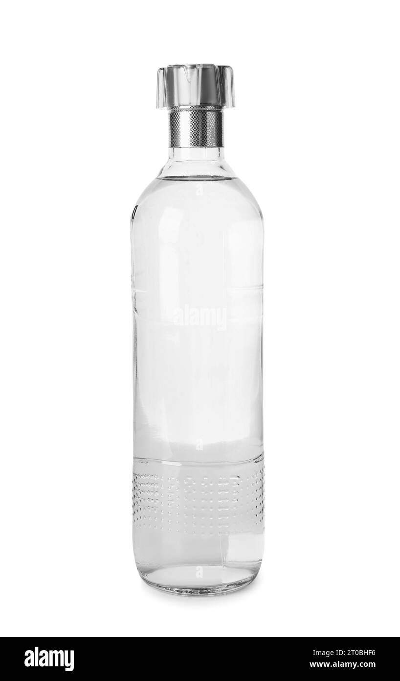 Bottle of vodka isolated on white background Stock Photo - Alamy