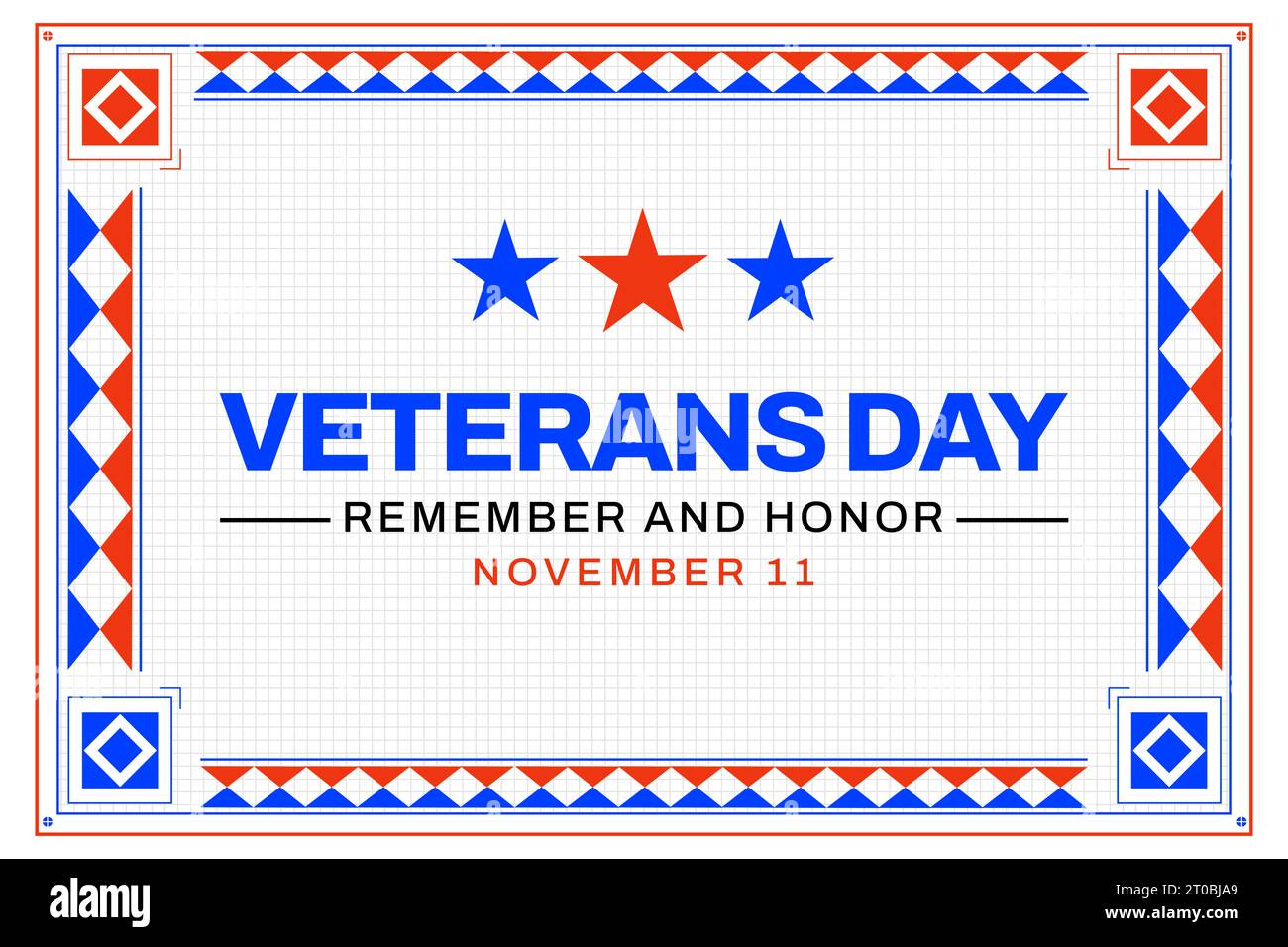 Veterans Day, remember and honor background design in vintage vibe ...