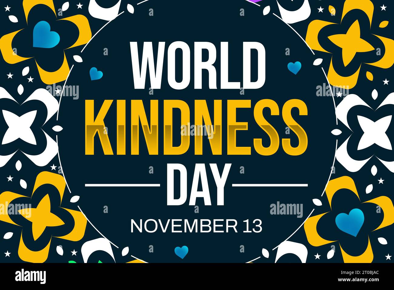 World Kindness Day wallpaper design with colorful shapes and typography ...