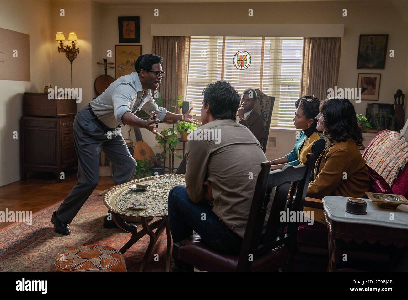 RUSTIN, from left: Colman Domingo as Bayard Rustin, Gus Halper (front ...