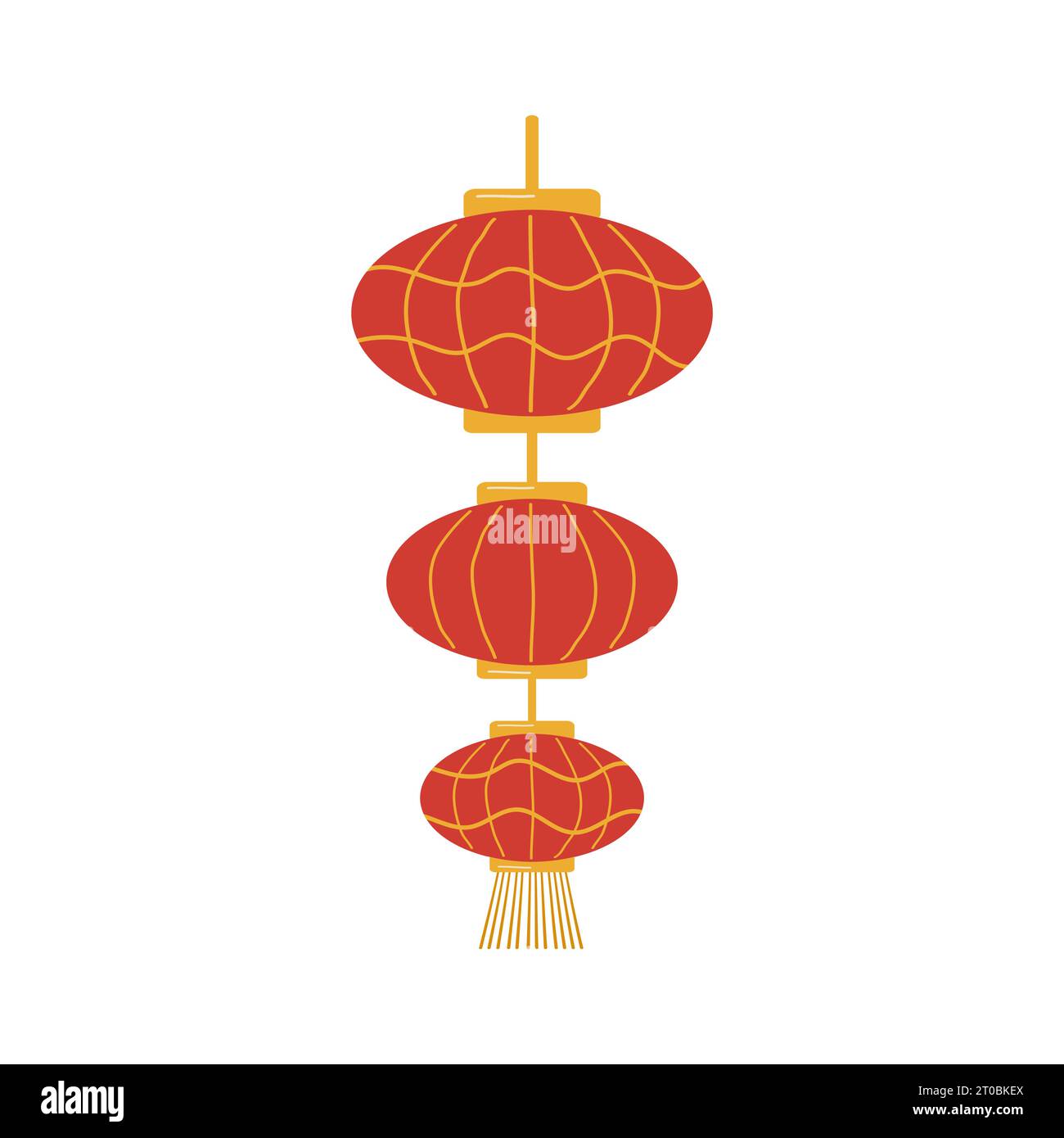 Festive Chinese lantern. Chain of three flashlights. Design a flyer ...