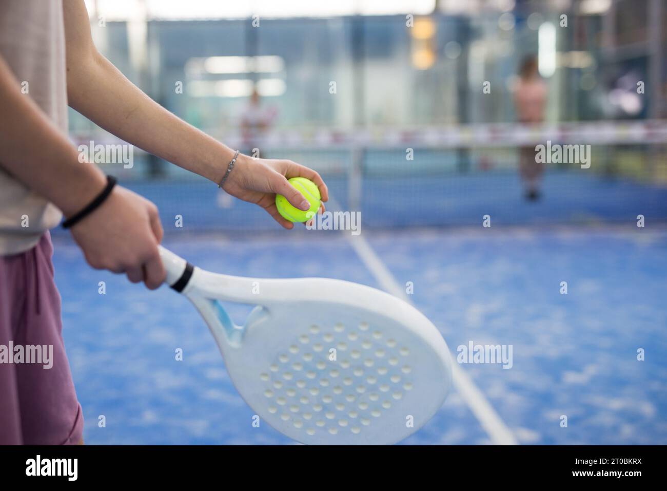 Padel racket ball hand hi-res stock photography and images - Alamy