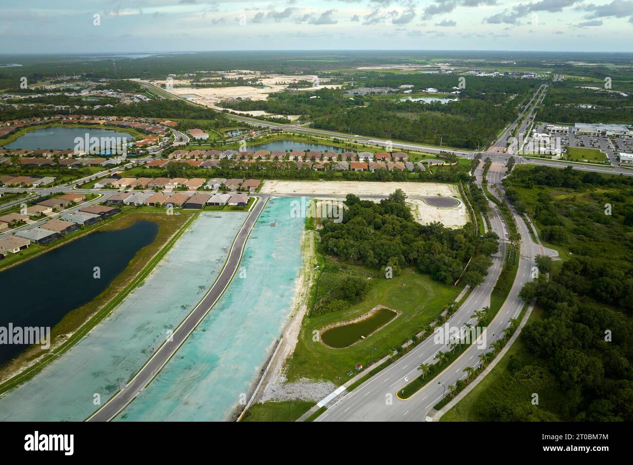 Real estate development with tightly located family houses under ...