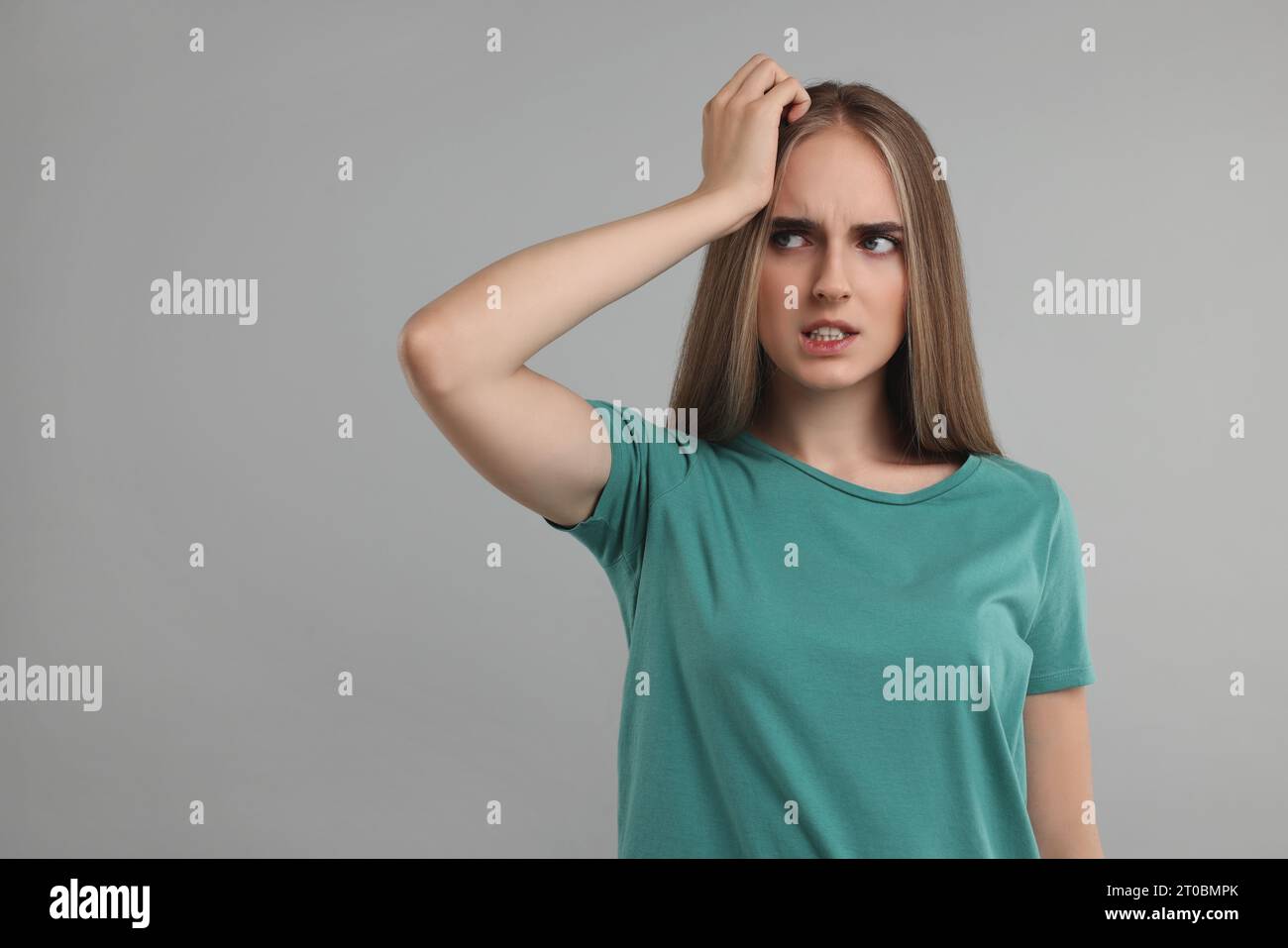 Embarrassed woman hi-res stock photography and images - Alamy