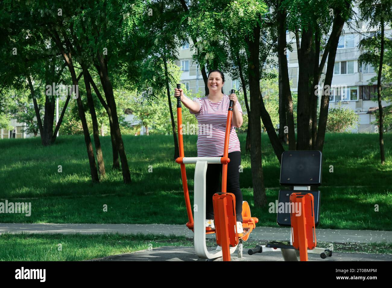 Overweight woman walker hi-res stock photography and images - Alamy