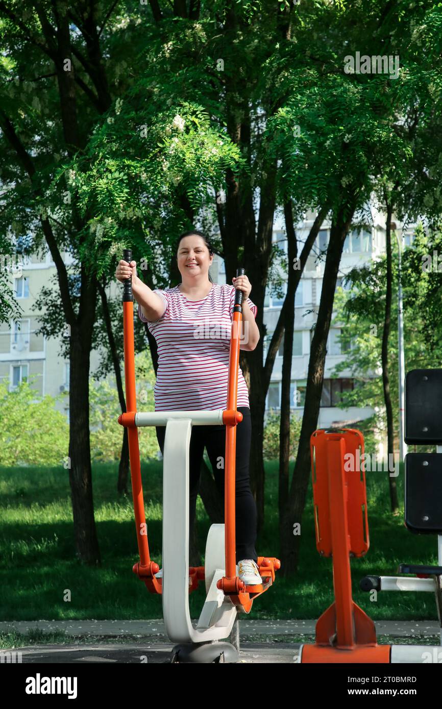 Overweight woman walker hi-res stock photography and images - Alamy
