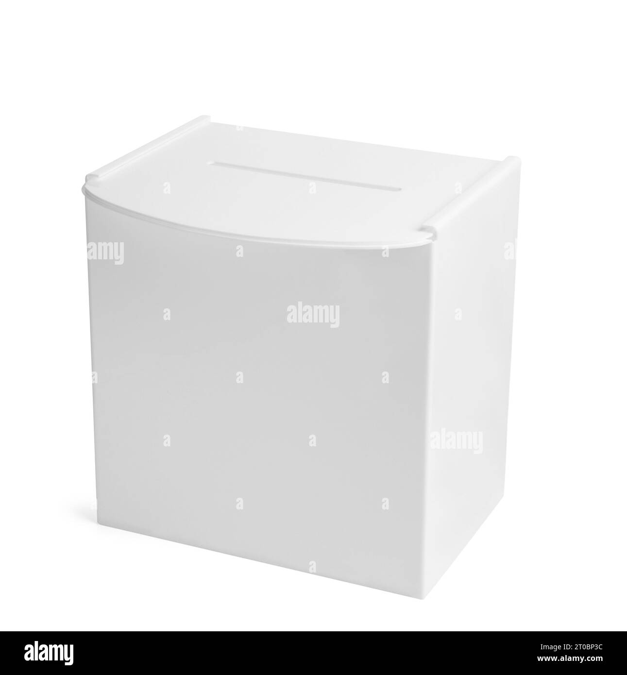 One ballot box isolated on white. Election time Stock Photo - Alamy