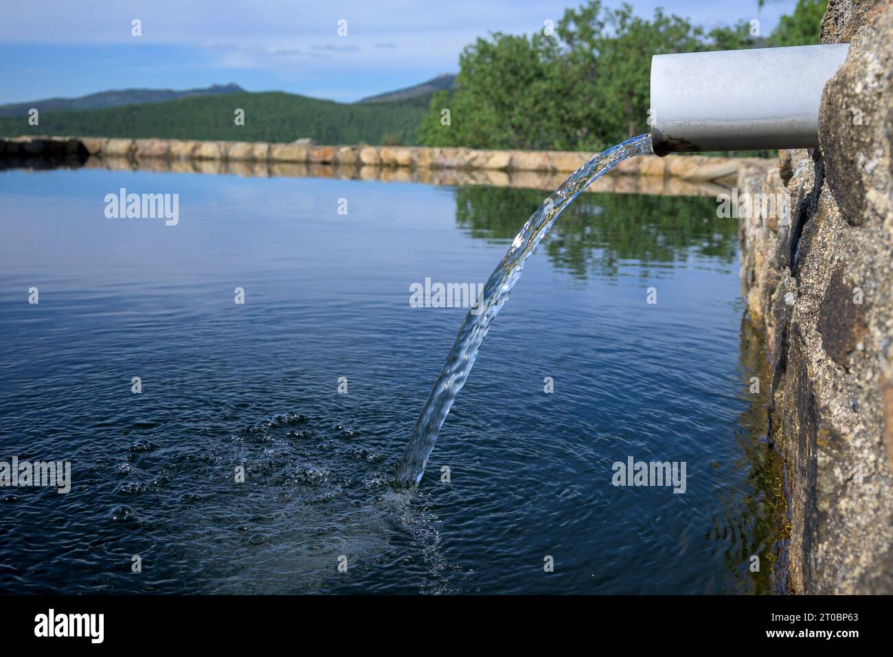 Water jet with clear spring water as drinking water hi-res stock ...