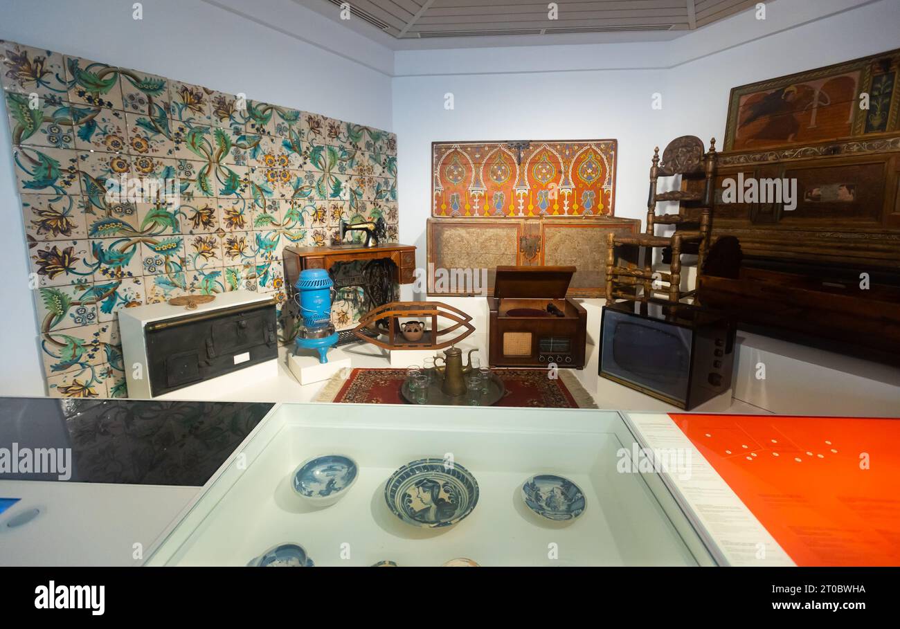 Vintage household items and utensils at Museum of Ethnology in ...