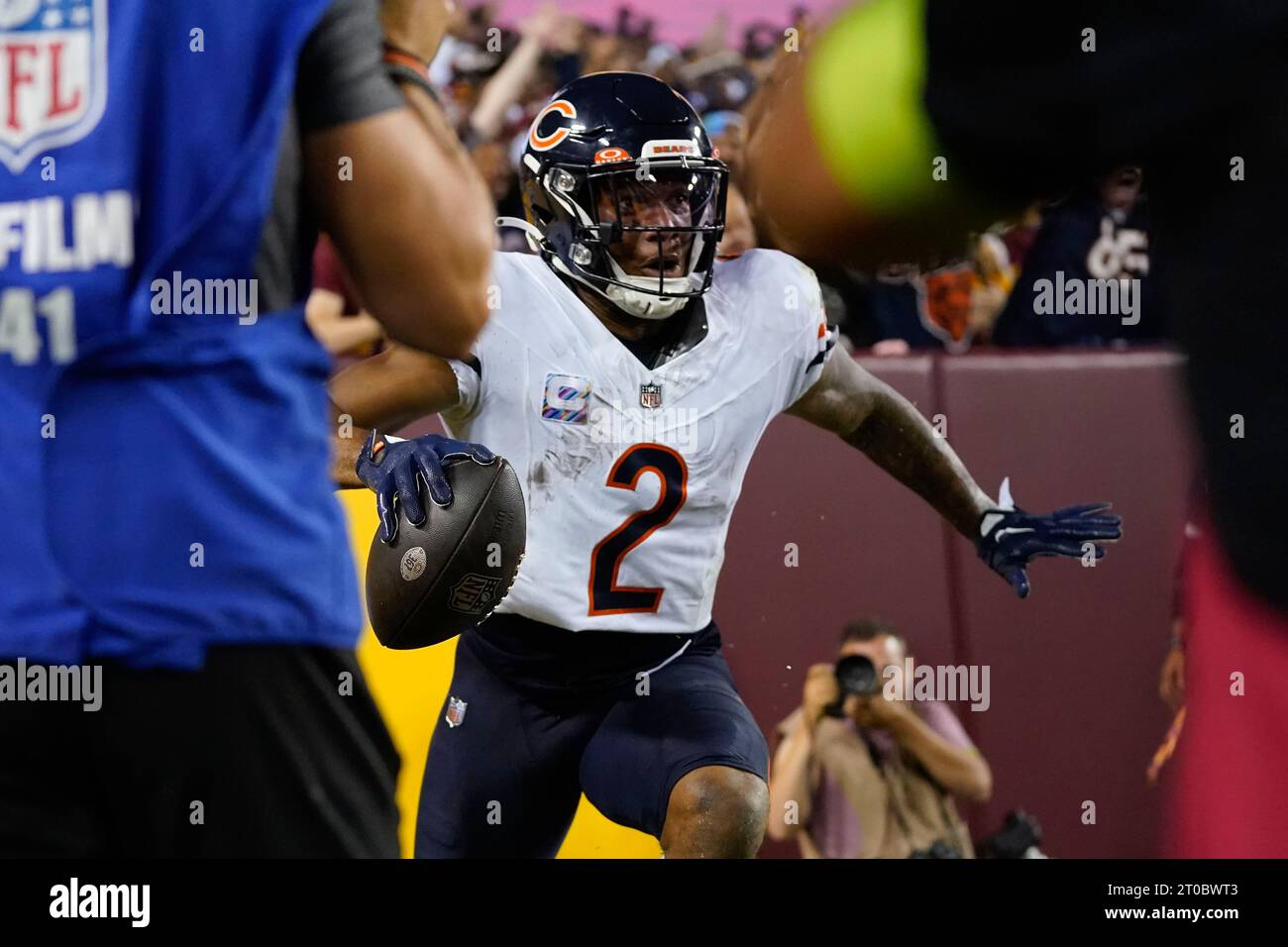 Chicago Bears wide receiver DJ Moore (2) reacting to his touchdown ...