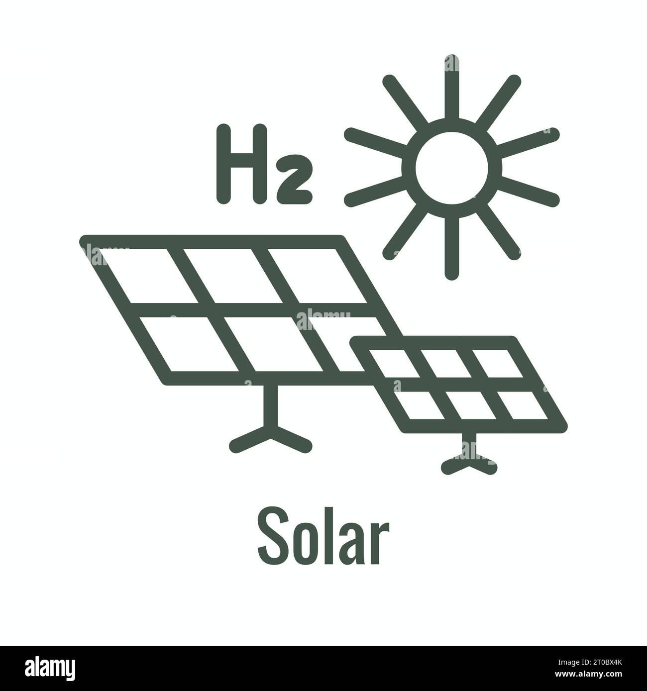 Clean Hydrogen Production with Green Energy Icon Set Stock Vector Image ...
