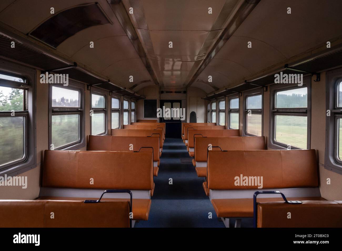 Picture of a typical seat from an old European train,, en route in Riga ...