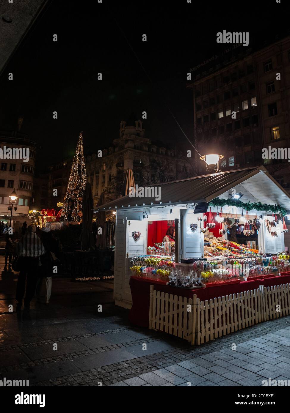 Picture of the belgrade christmas market in front of Kneza Mihailova ...
