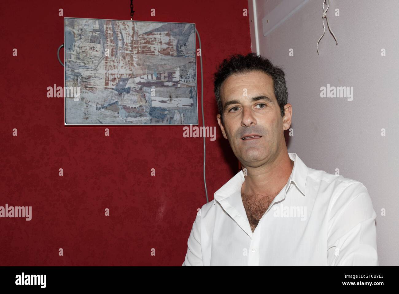 Saint-Ouen, France. 5th Oct, 2023. Lord Anthony Cahn poses with her ...