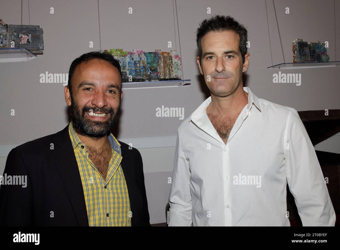 Saint-Ouen, France. 5th Oct, 2023. Painter Miguel Prieto Verastegui and ...