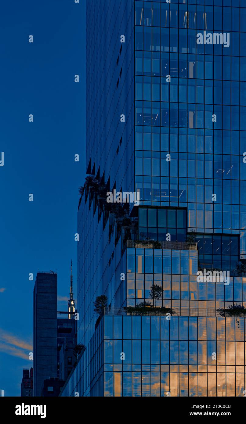 False-color toned images of The Spiral, a supertall office building in ...