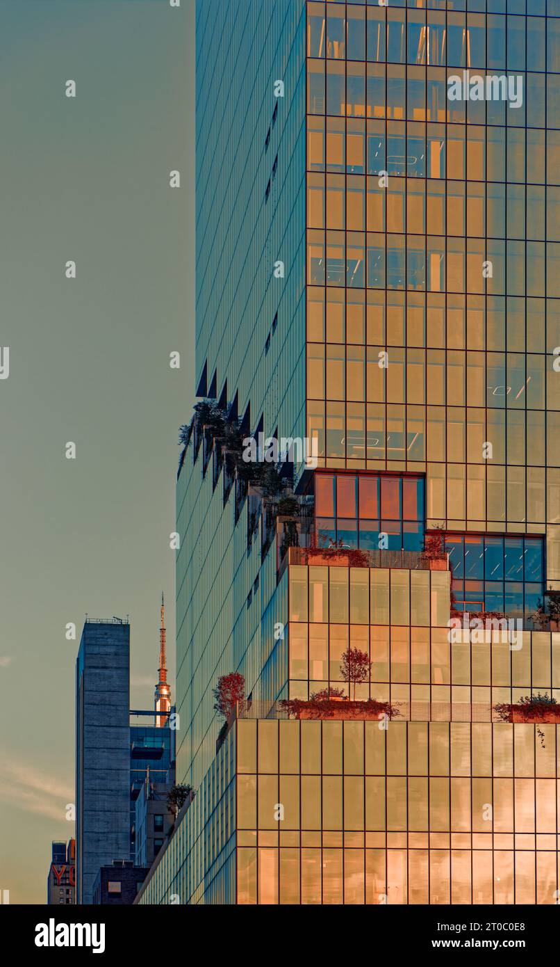 False-color toned images of The Spiral, a supertall office building in ...