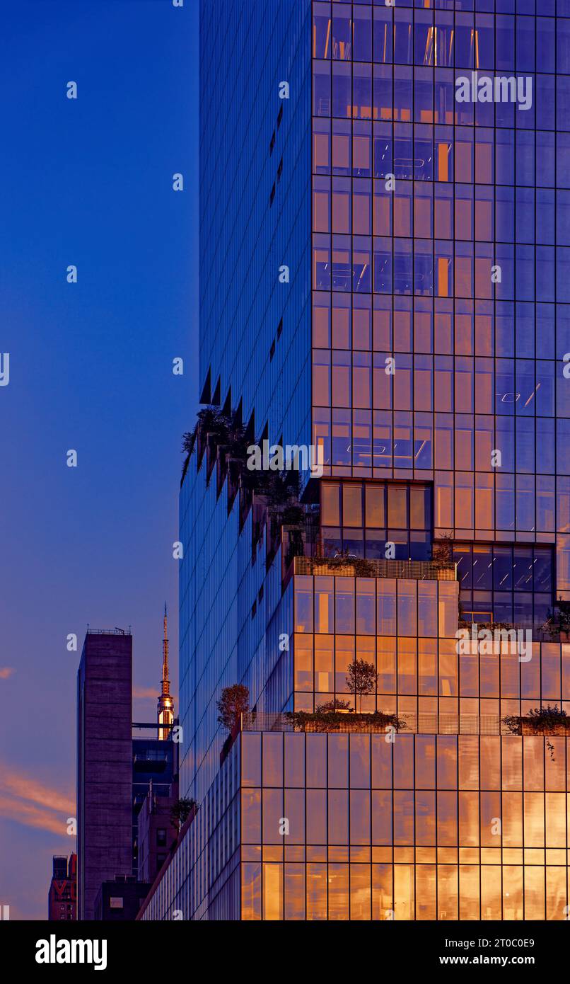 False-color toned images of The Spiral, a supertall office building in ...
