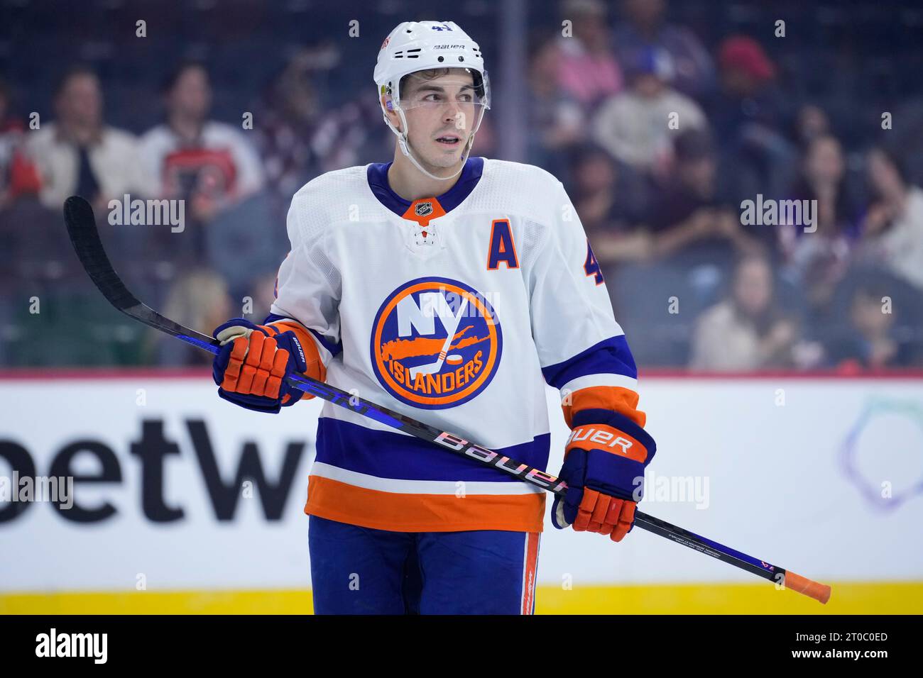 New York Islanders' Jean-Gabriel Pageau plays during a preseason NHL ...