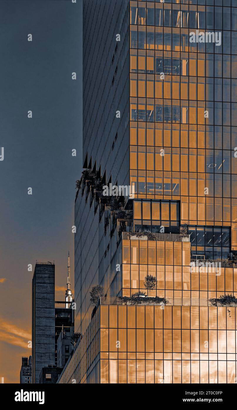 False-color toned images of The Spiral, a supertall office building in ...