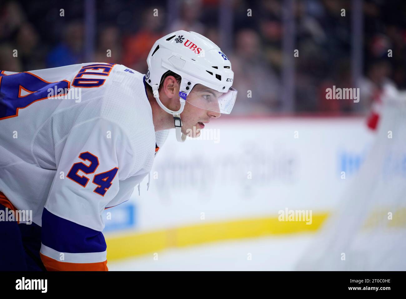 New York Islanders' Scott Mayfield plays during a preseason NHL hockey ...